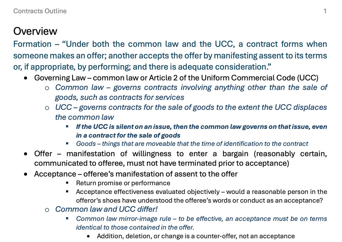 Bar Review Bundle - MBE Topics (overview of 8 Topics W/ Fillable ...