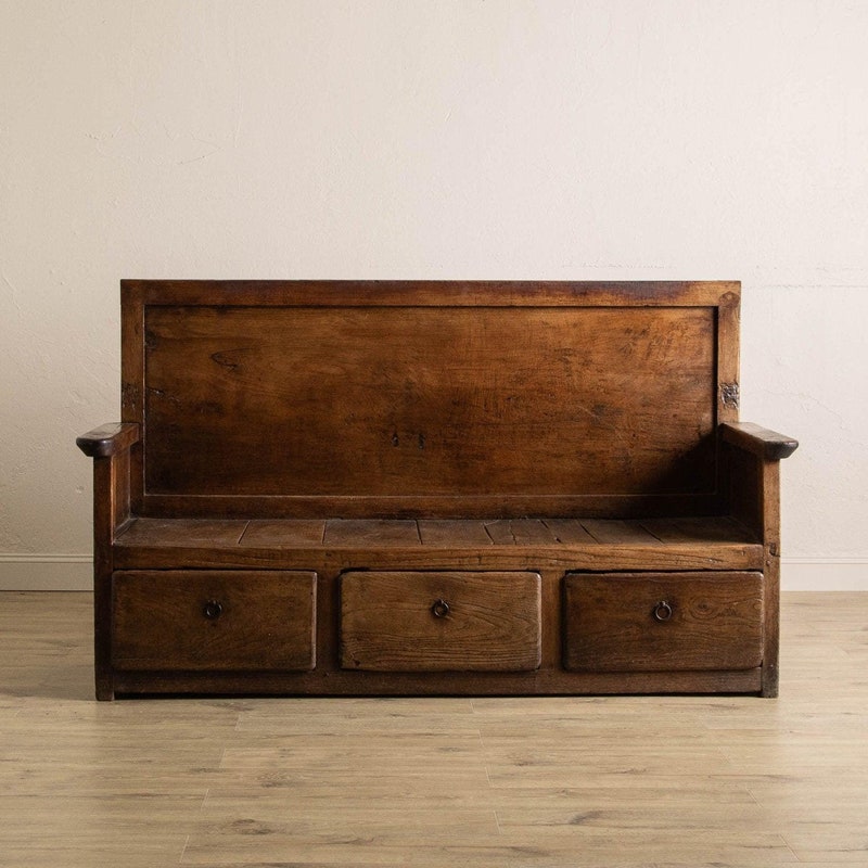 Antique Storage Bench - Etsy
