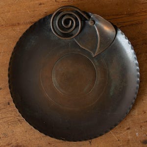 Vintage Round Handmade Copper Catch All - Etsy
