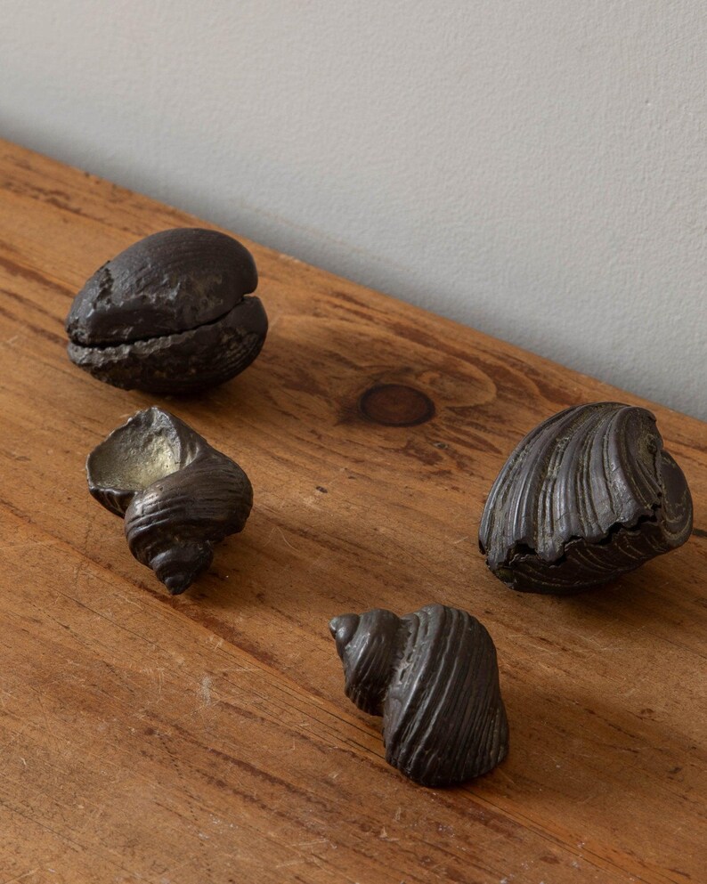 Vintage Solid Cast Bronze Seashell Art Objects (set of 4) - Etsy