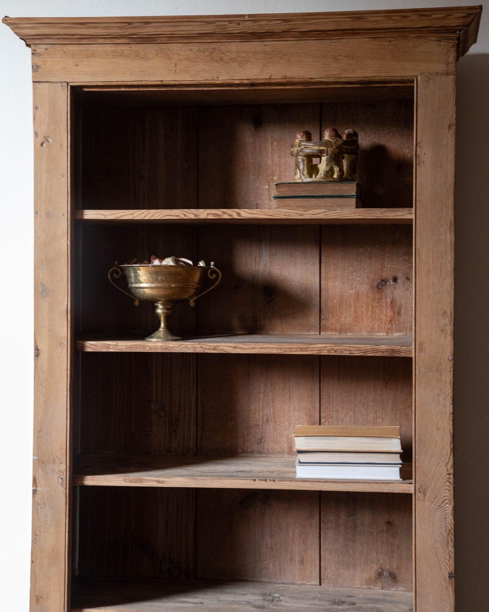 Vintage Aged Pine Bookcase - Etsy