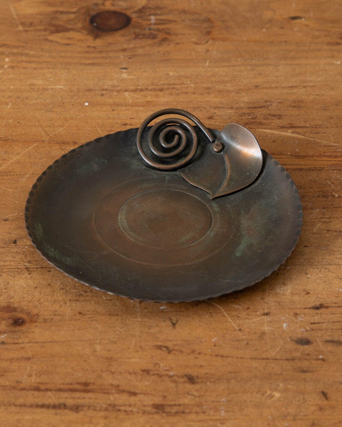 Vintage Round Handmade Copper Catch All - Etsy
