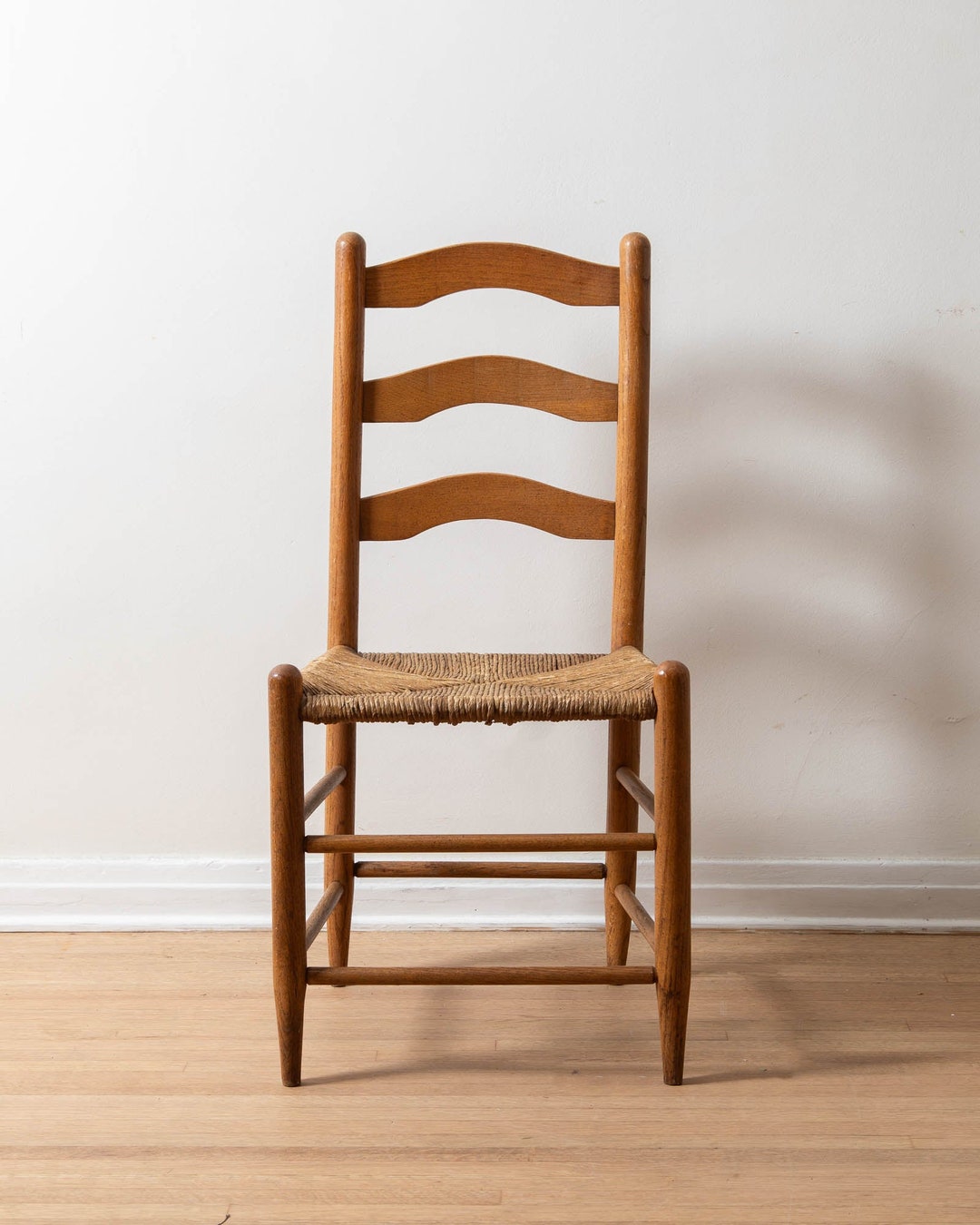 Early Americana Oak & Rush Shaker Side Chair - Etsy