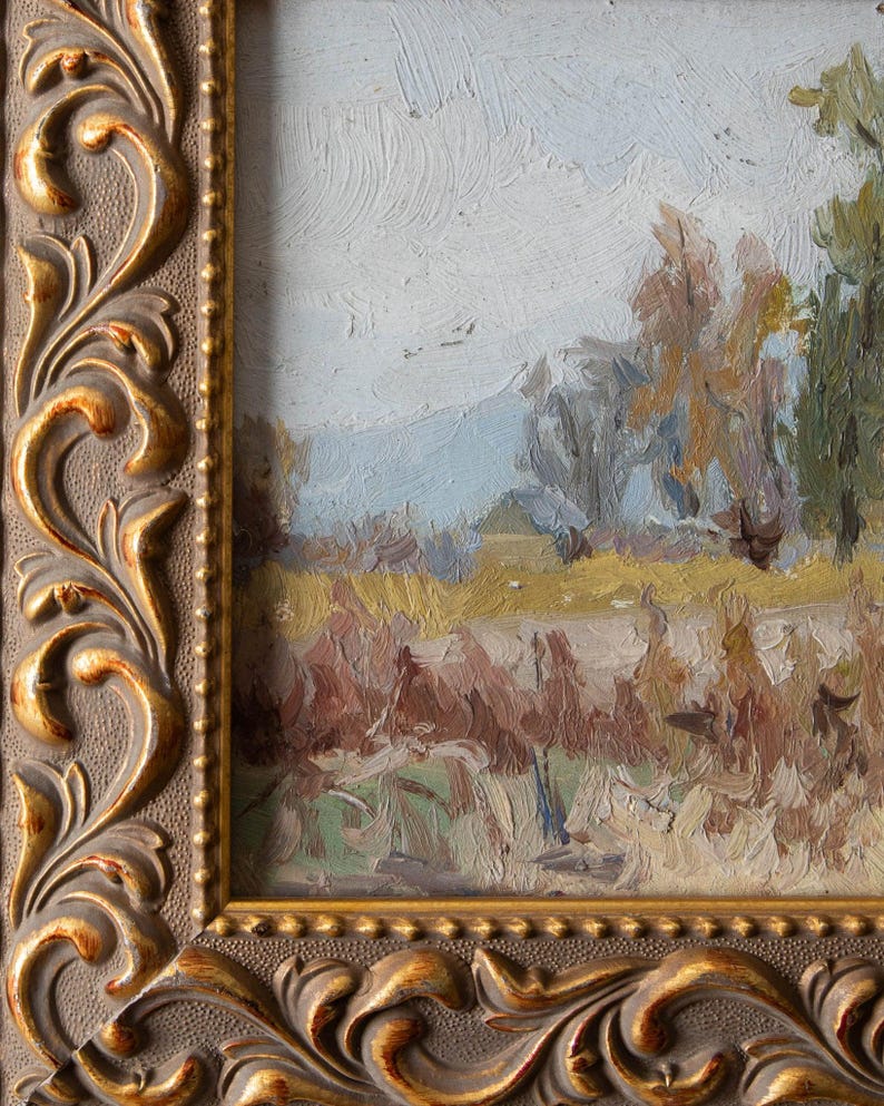 Vintage Impressionist Landscape Oil Painting, 1963 - Etsy