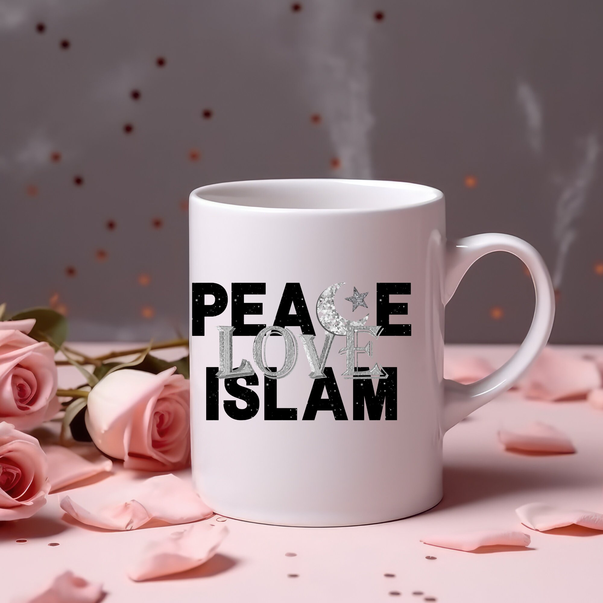 Peace Love Islam Svg Png, Muslim Quotes Svg, Islam Shirt Design, Muslim ...