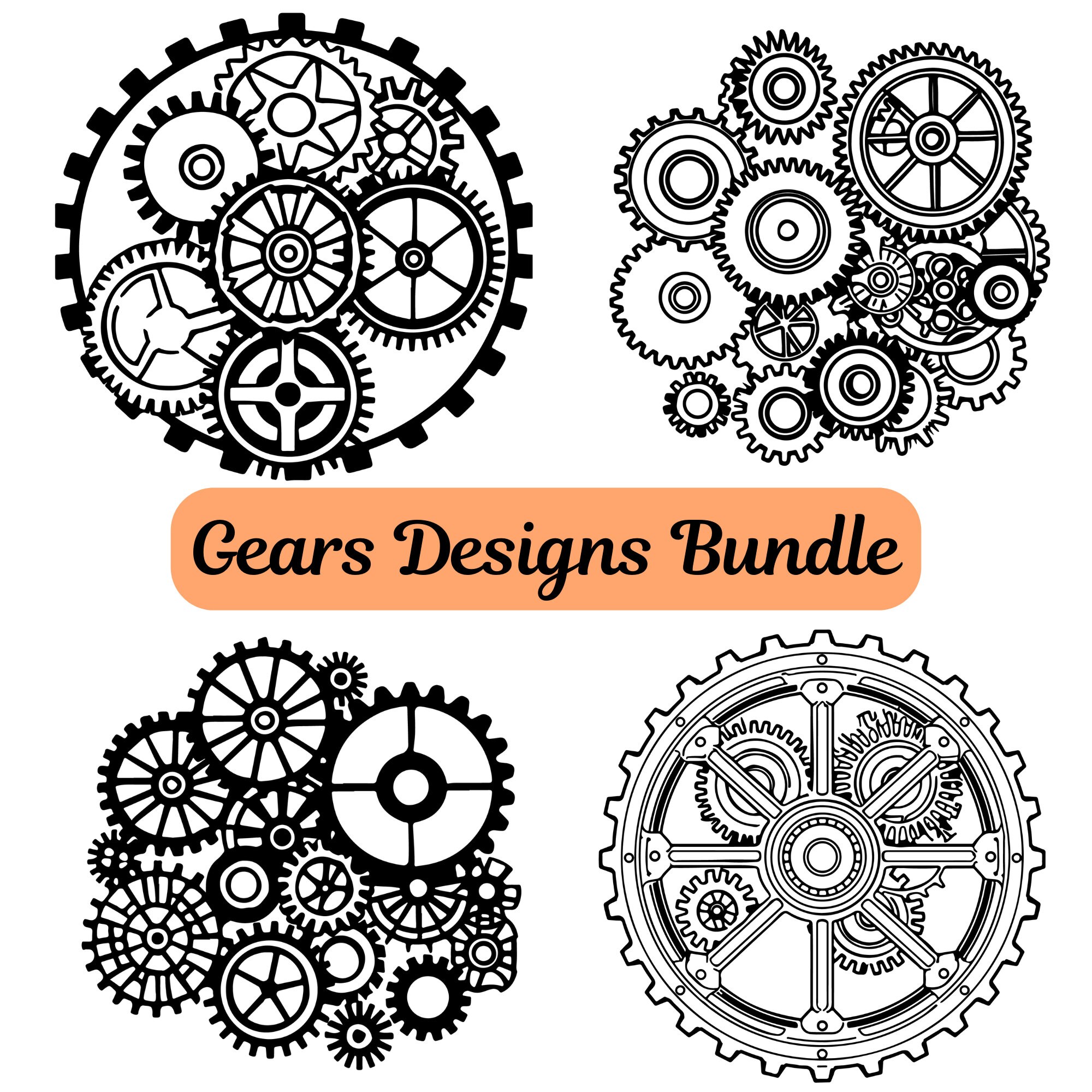 Gear Svg, Gears Svg Bundle, Cogs and Gears Svg, Gear Cogs Dxf ...