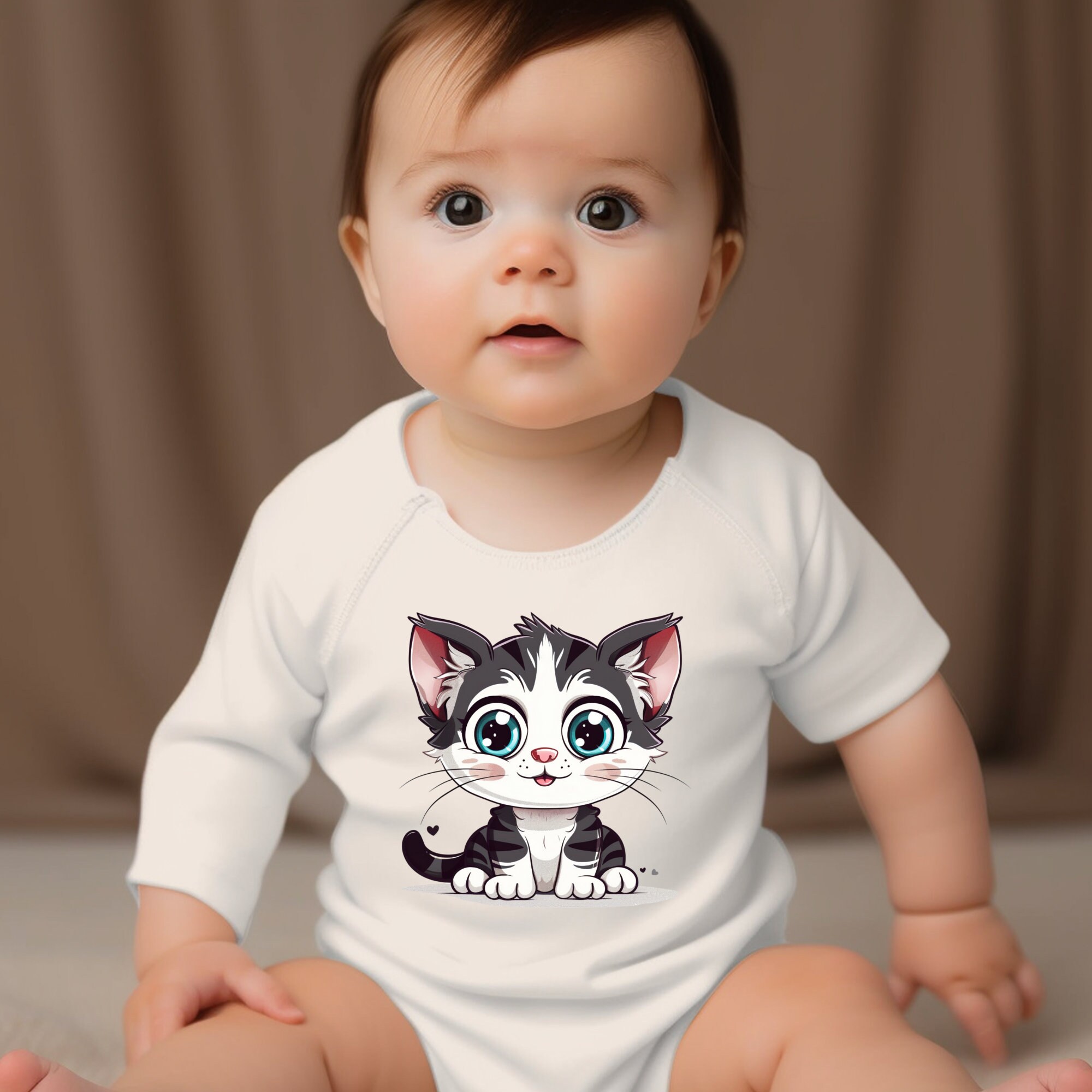 Cute Kitten Clipart, Kawaii Cat Clipart, Adorable Cat Illustrations in ...