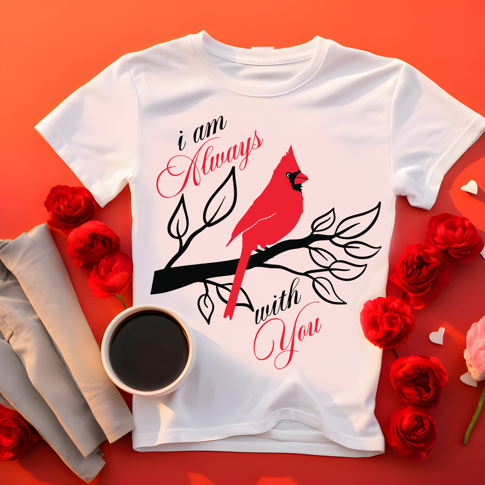 Cardinal Memorial SVG and PNG Bundle, Sympathy and Remembrance Designs ...