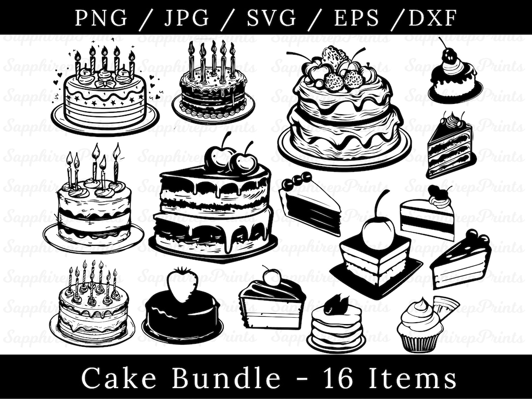 Cake Svg, Cakes Cricut, Dessert Svg, Cake Svg Bundle, Cake Silhouette ...