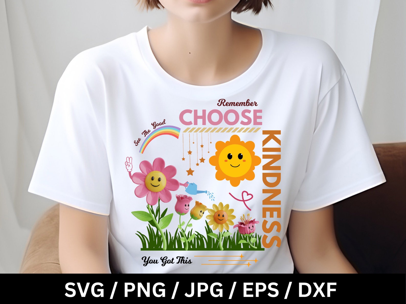 Choose Kindness PNG | Be Kind Floral SVG | Self Care Quote Design ...
