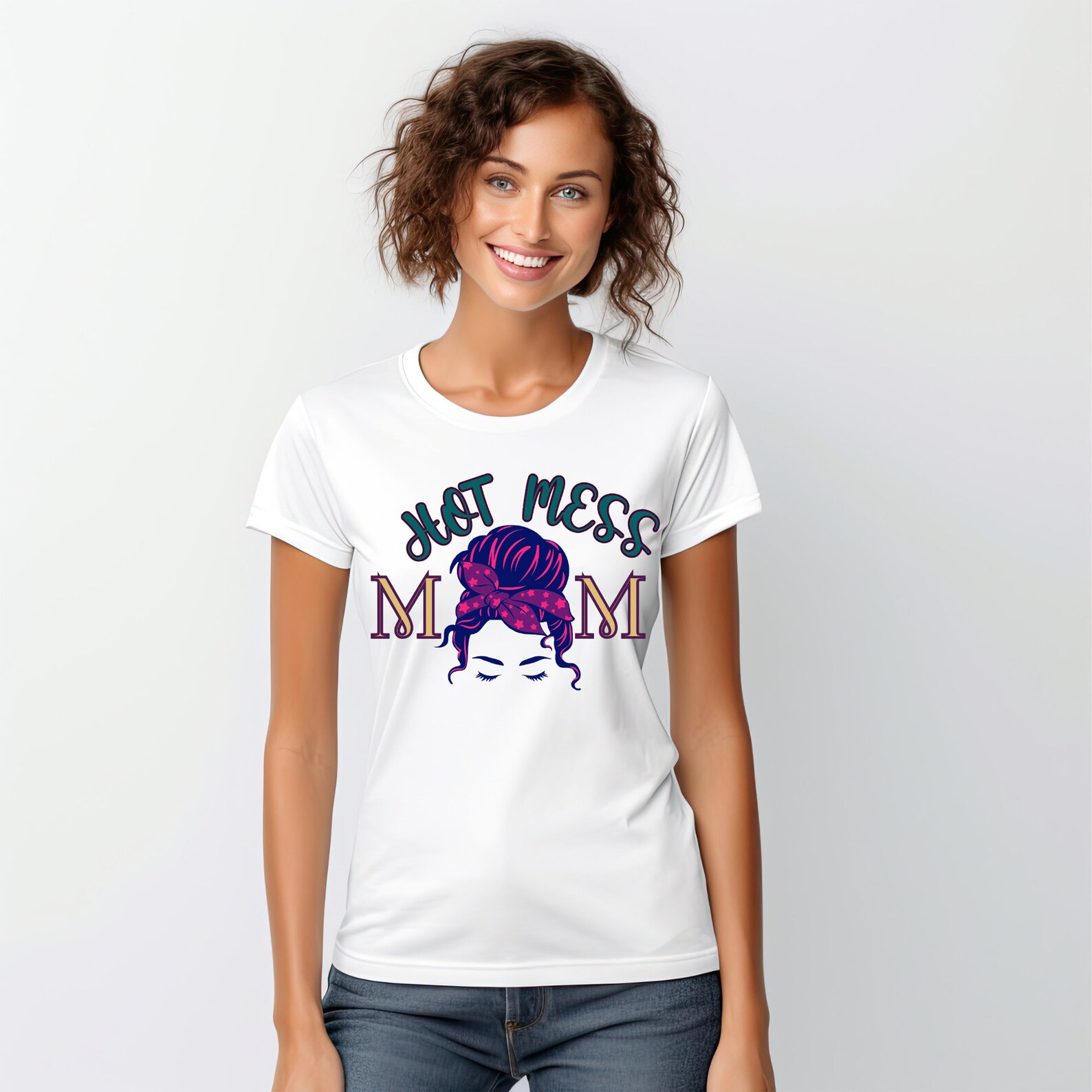 Hot Mess Mom Png Svg Bundle, Messy Bun Png Bundle, Mom Life Png Svg ...