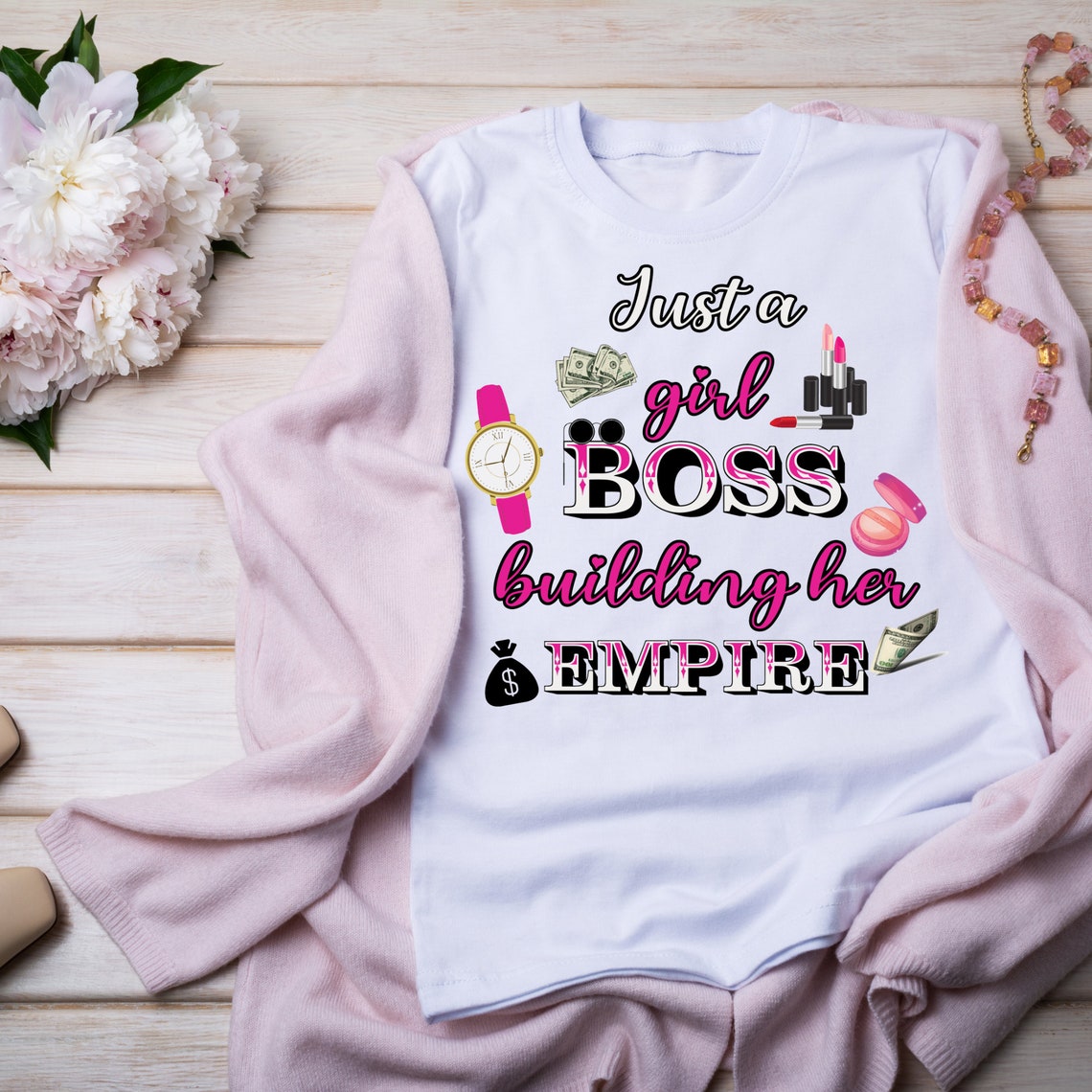 Just a Girl Boss Building Her Empire Svg Png, Girl Boss Svg, Empowered ...