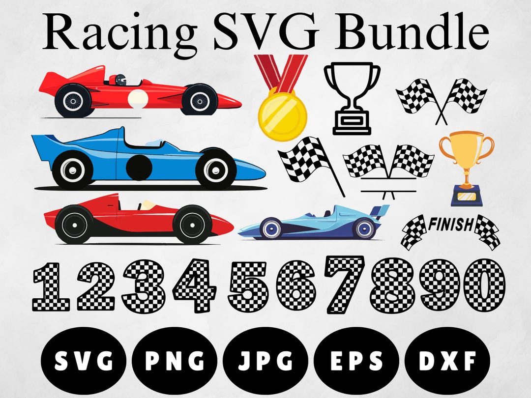 Racing Svg Bundle, Checkered Flag Svg, Racing Flags Svg, Racing Cars ...
