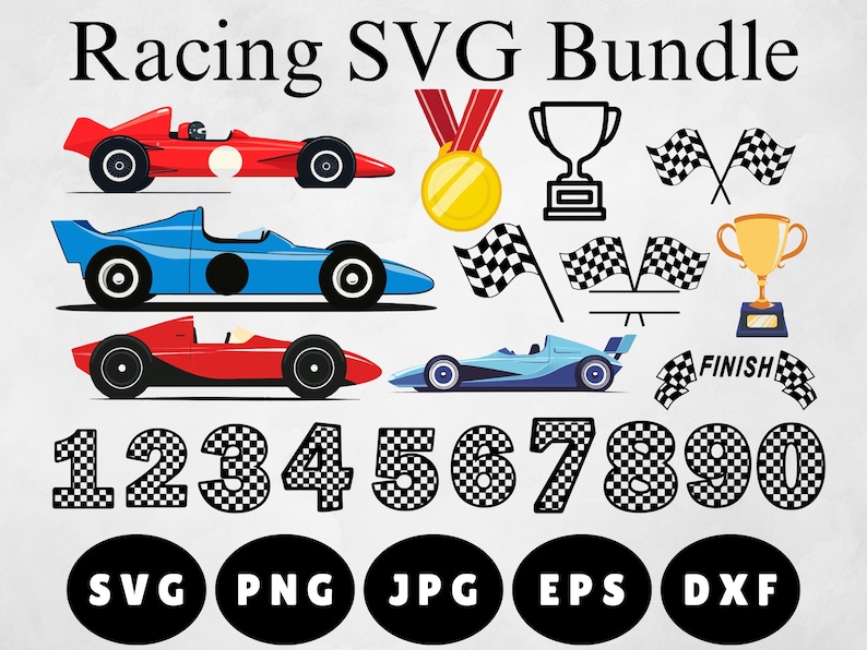 Racing Svg Bundle, Checkered Flag Svg, Racing Flags Svg, Racing Cars ...