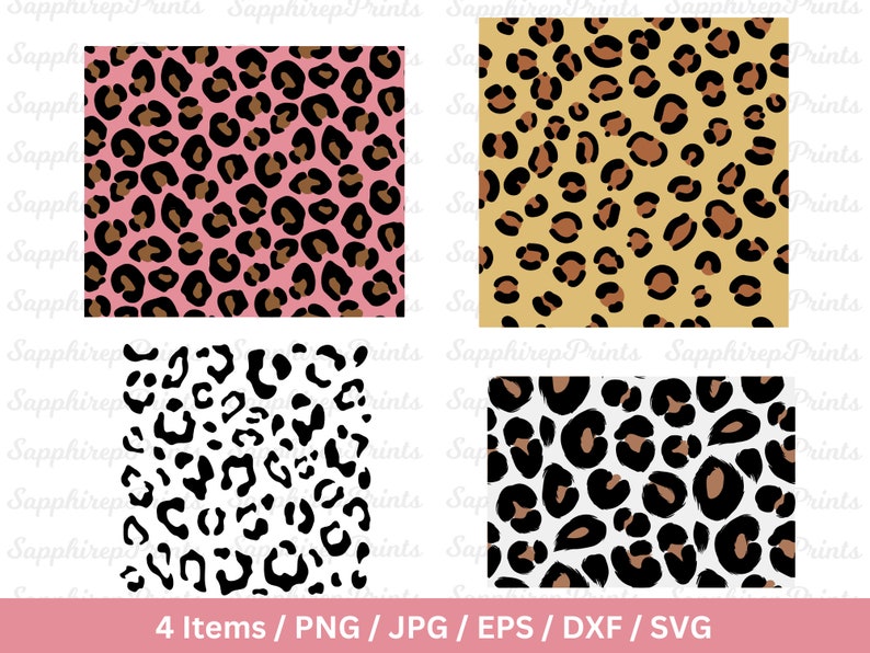 Leopard Svg, Leopard Print Svg Bundle, Animal Print Svg, Cheetah Print ...