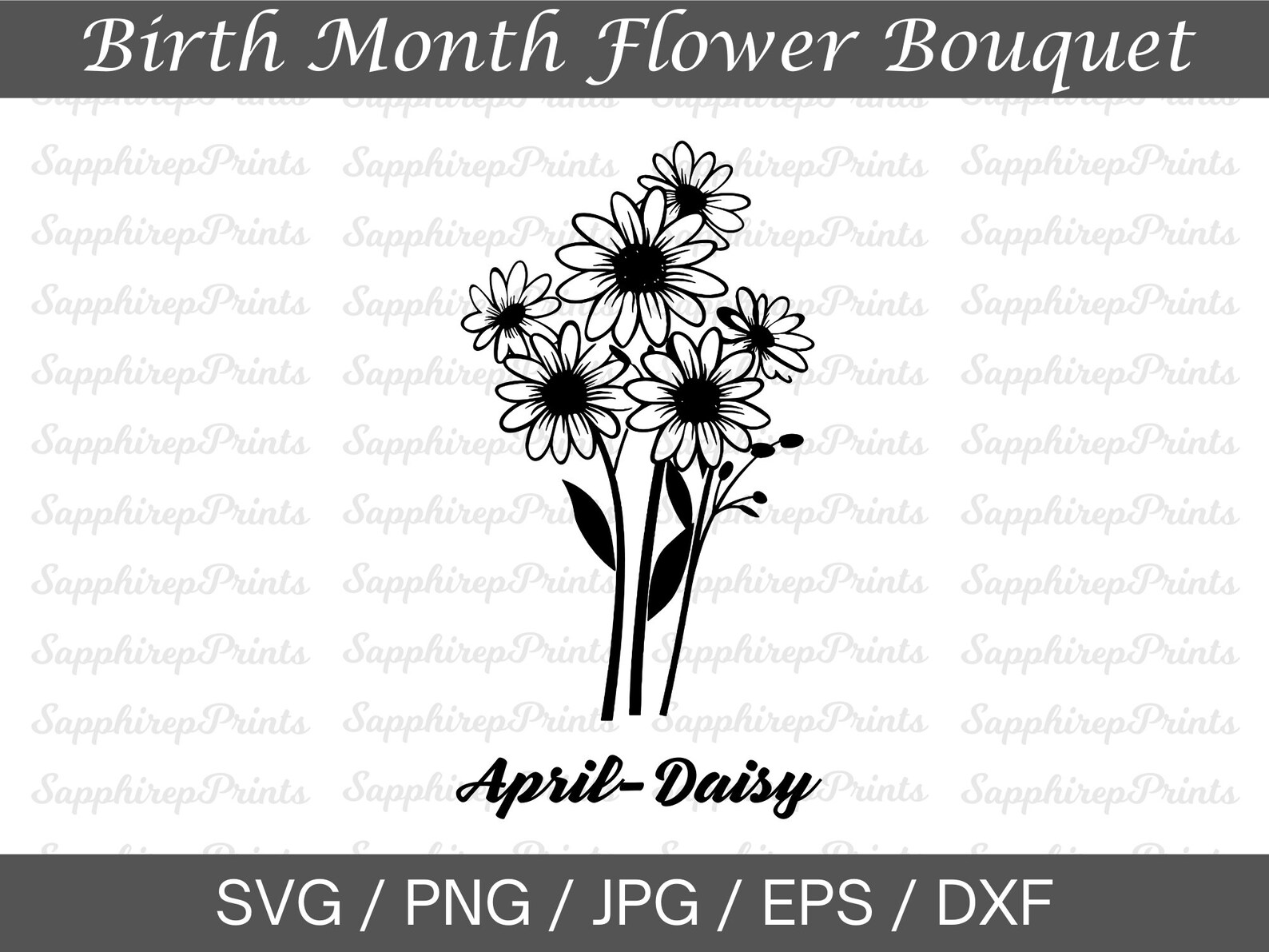 Daisy Svg, Daisies SVG File for April Birth Month, April Birth Flower ...