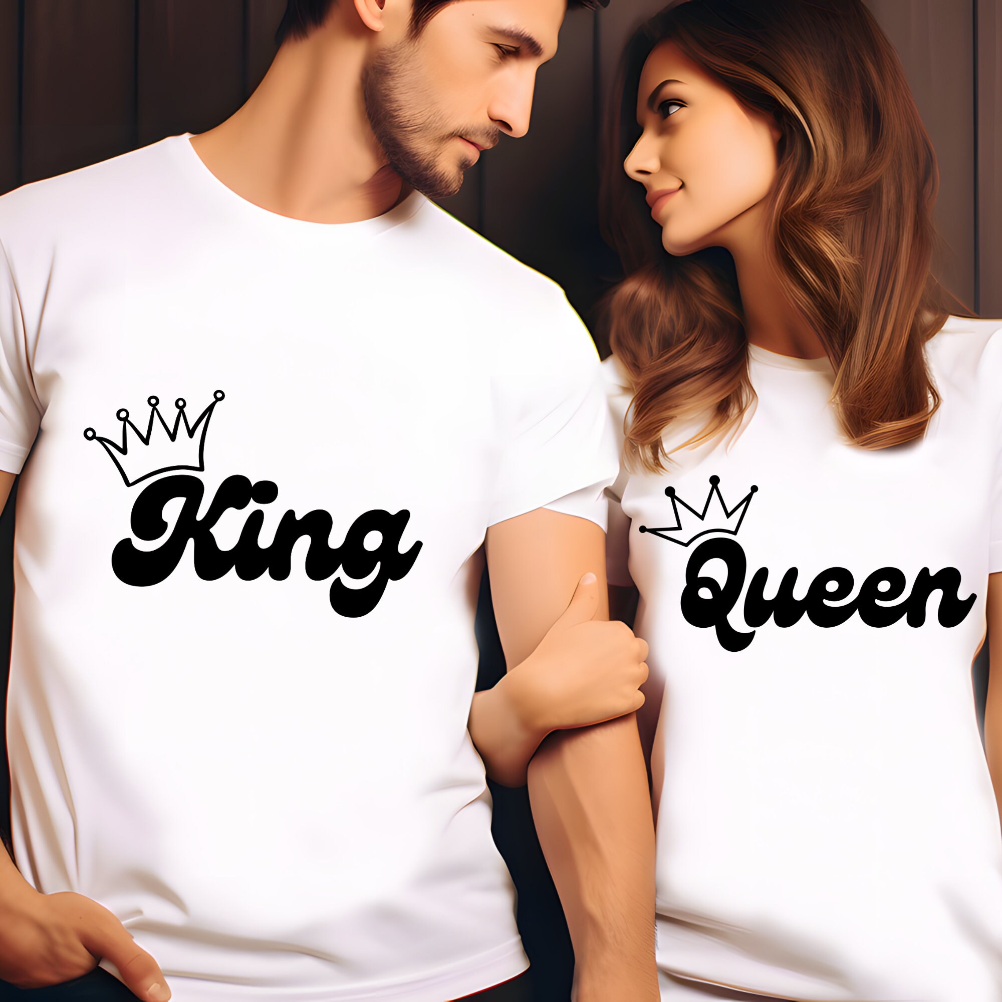 King and Queen Svg Png, Valentine Shirt Svg, Playing Card King Queen ...