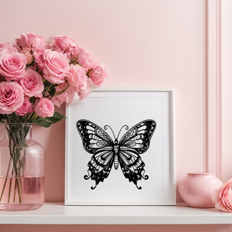 Floral Butterfly Svg, Butterfly Svg Bundle, Butterfly Clipart, Flower ...