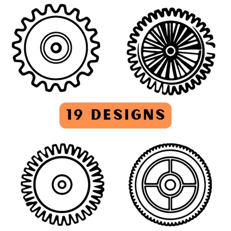 Gear Svg, Gears Svg Bundle, Cogs and Gears Svg, Gear Cogs Dxf ...