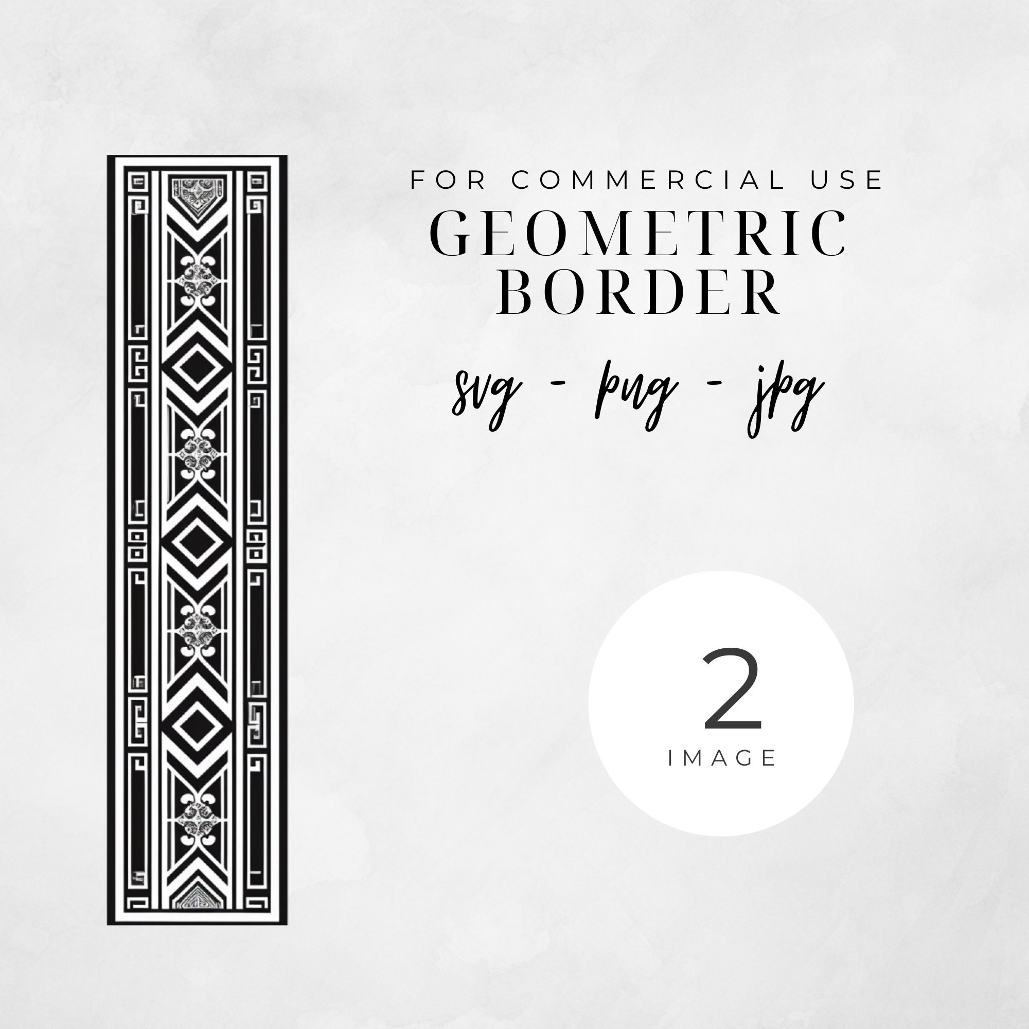 Geometric Border SVG PNG JPG, Digital Border Design, Digital Border for ...