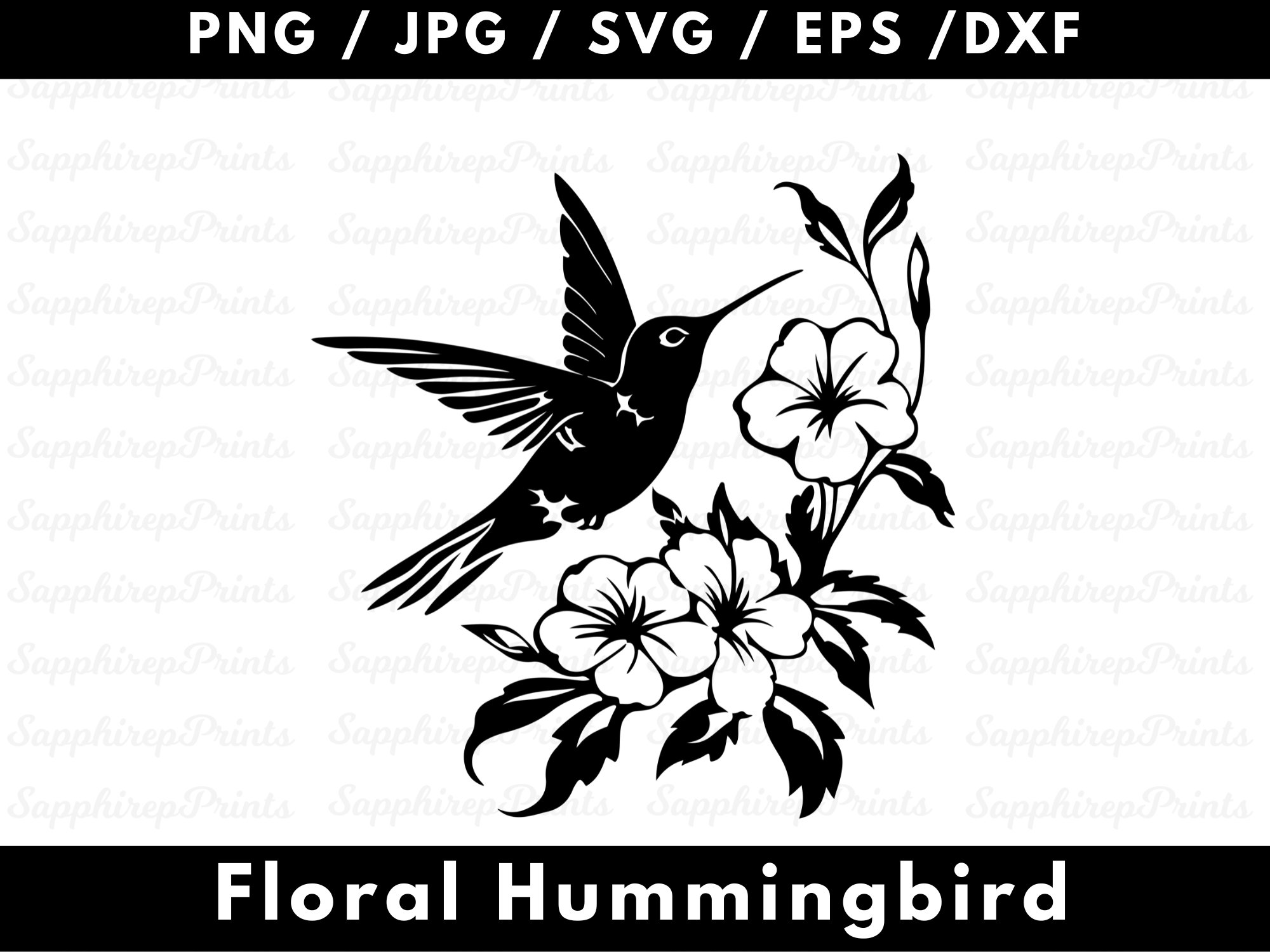 Hummingbird Flower Svg, Flower Bouquet Svg, Floral Humming Bird Svg ...