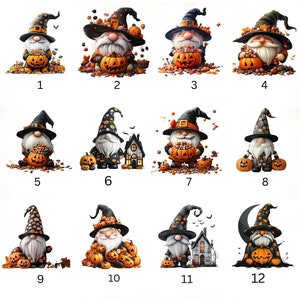 Watercolor Halloween Cute Gnomes PNG, Halloween Gnome Bundle, Gnomes ...