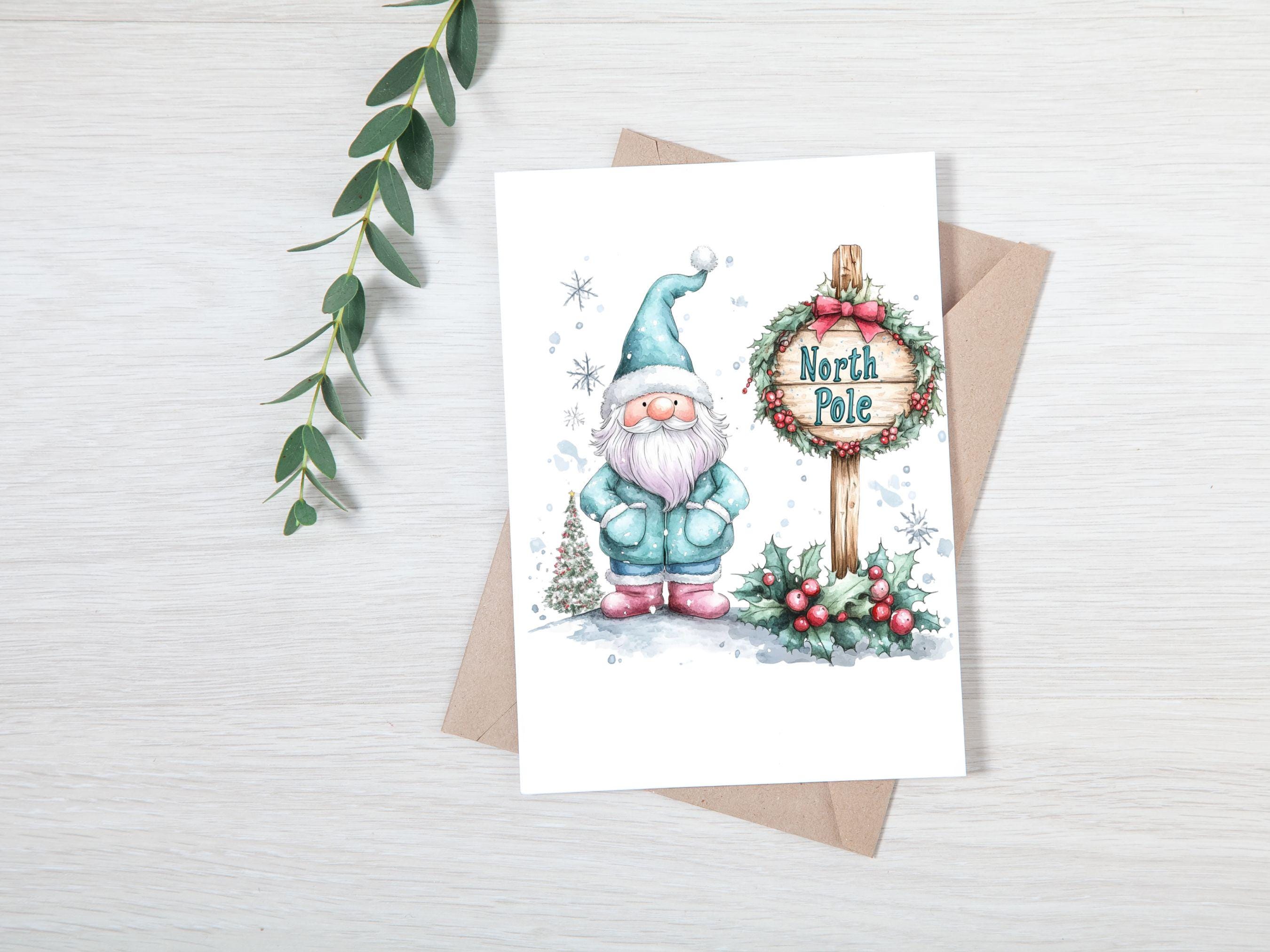 Christmas Gnome Clipart Bundle, Watercolor Winter Gnome Clipart Bundle ...