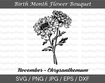 Cosmos Flower Svg, Cosmos Flower Png, October Birth Flower, Birth Month ...
