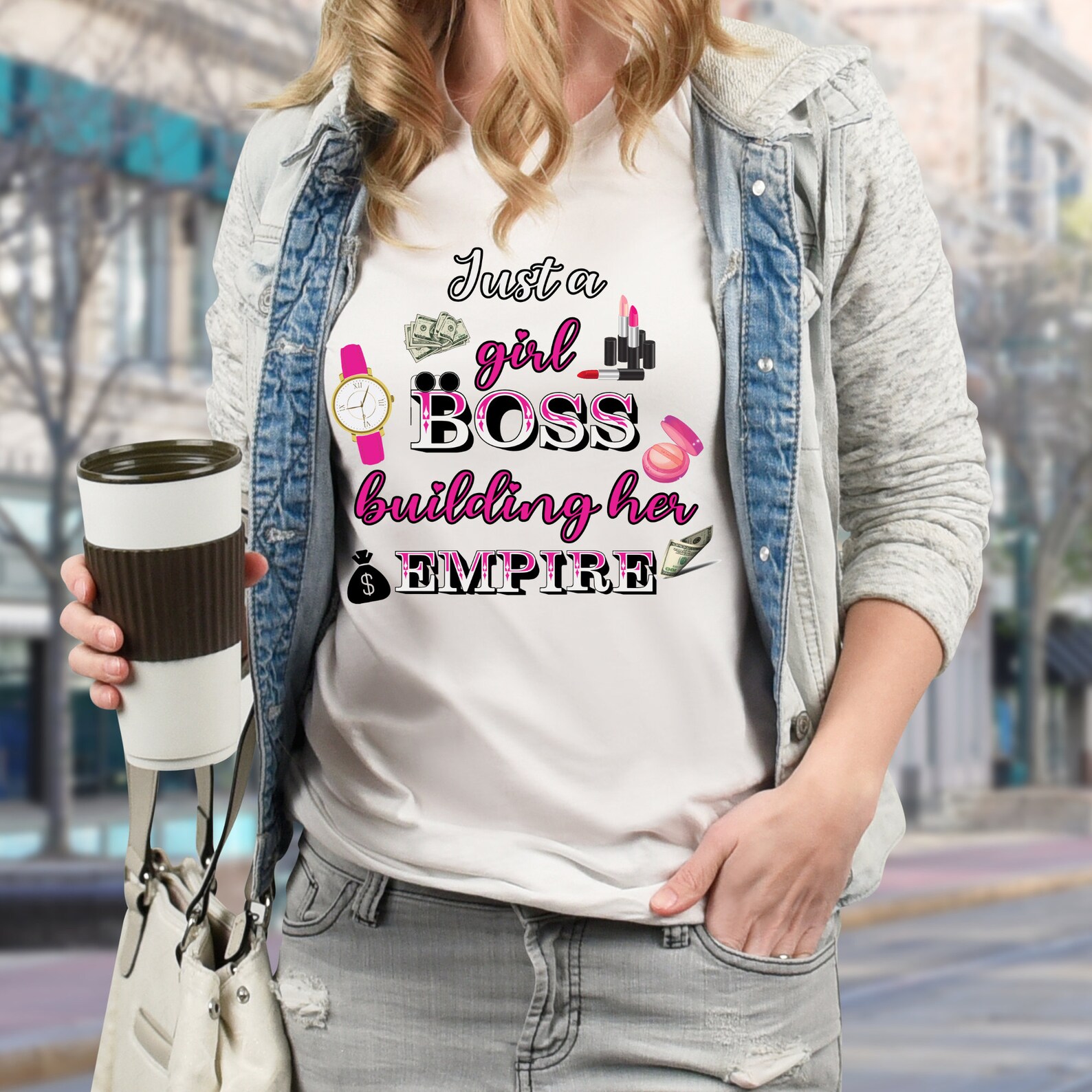 Just a Girl Boss Building Her Empire Svg Png, Girl Boss Svg, Empowered ...