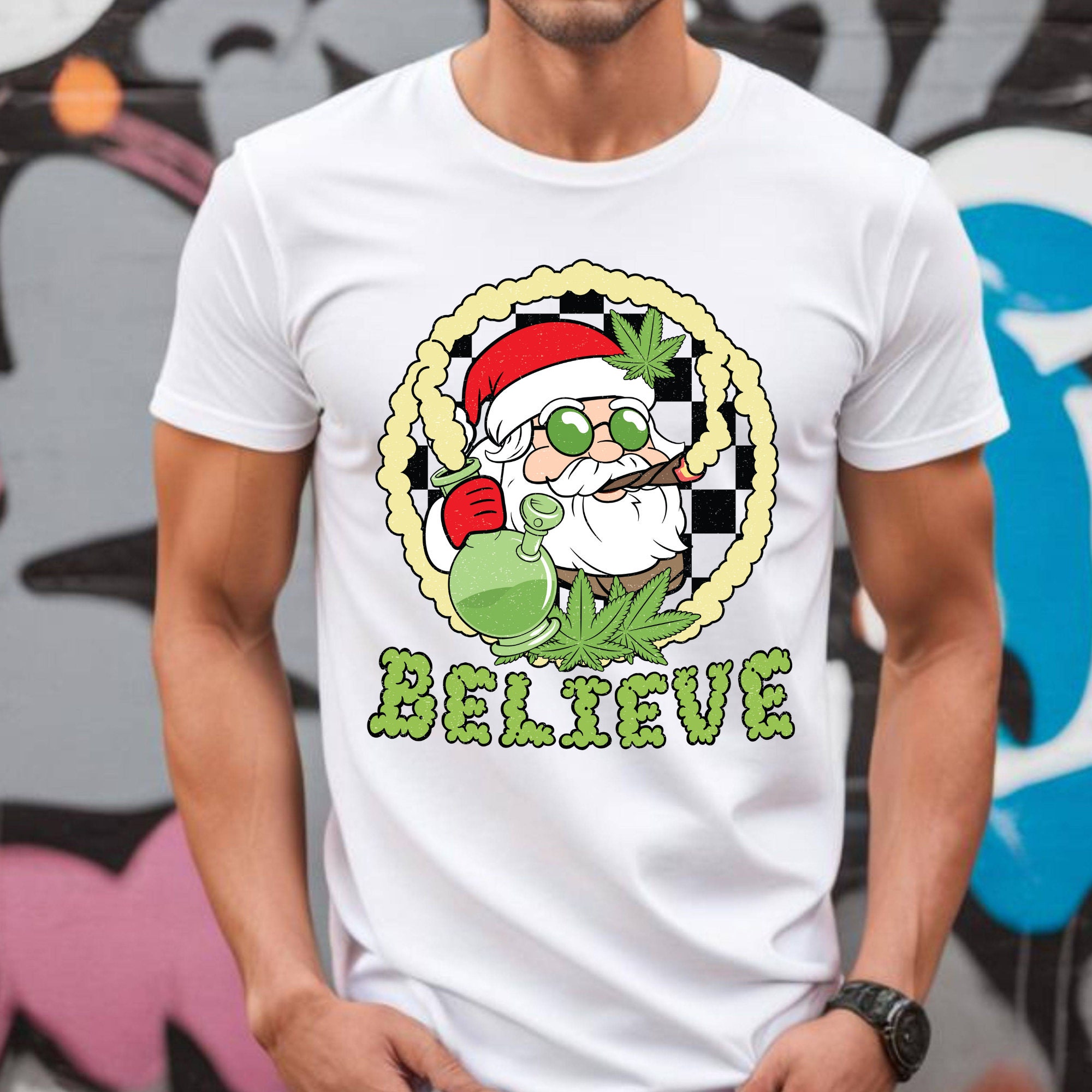 Weed Christmas Bundle Png, Funny Santa Png, Retro Christmas Bundle ...