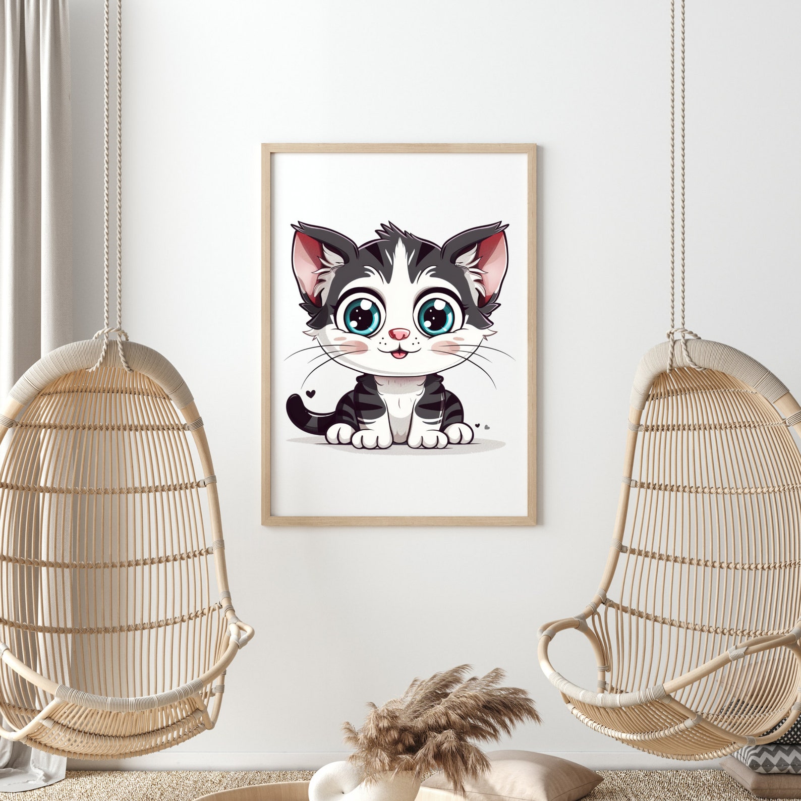 Cute Kitten Clipart, Kawaii Cat Clipart, Adorable Cat Illustrations in ...