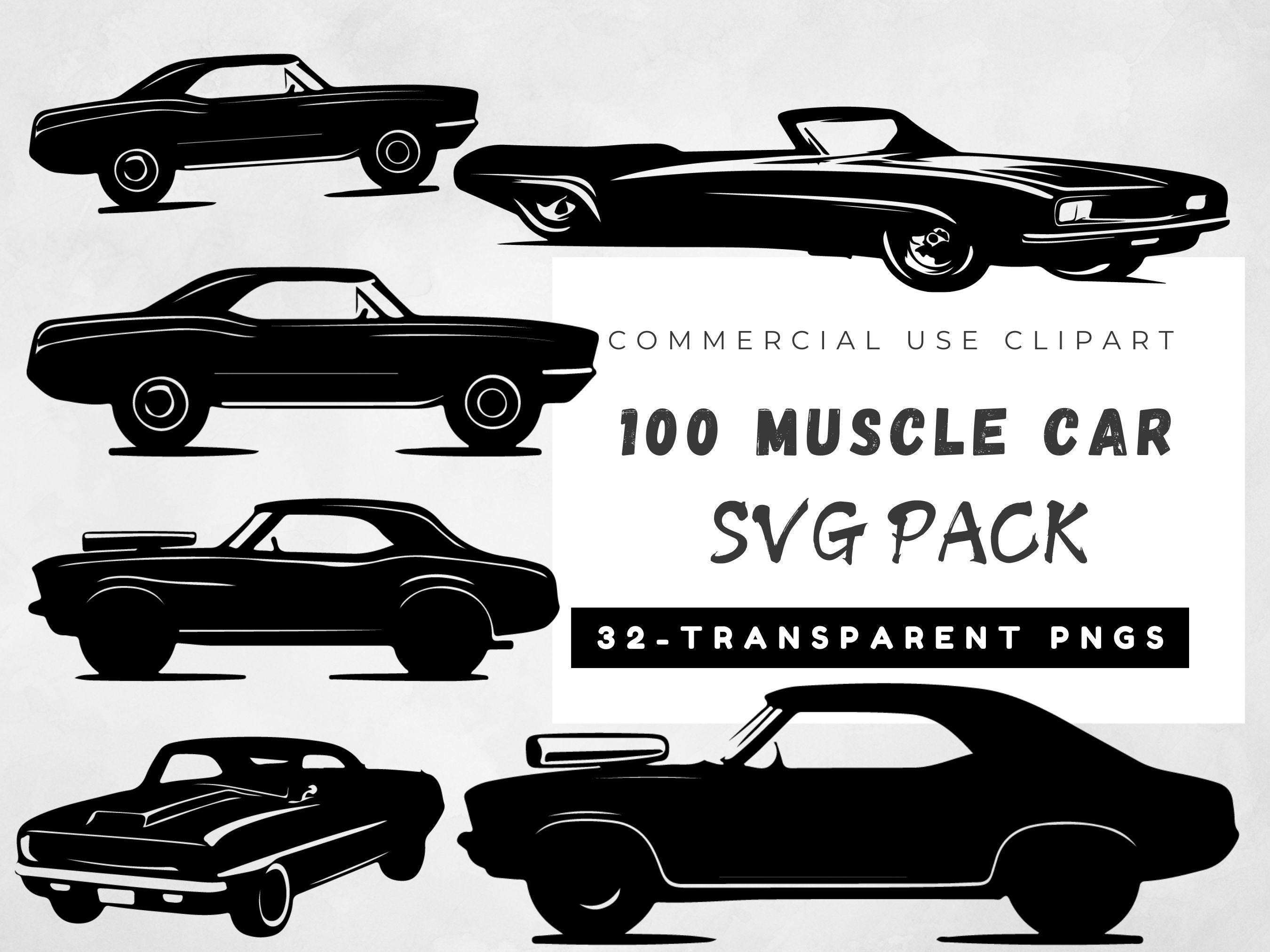 Classic Car SVG Bundle | Vintage Muscle Car SVG | Hot Rod Race Car SVG ...