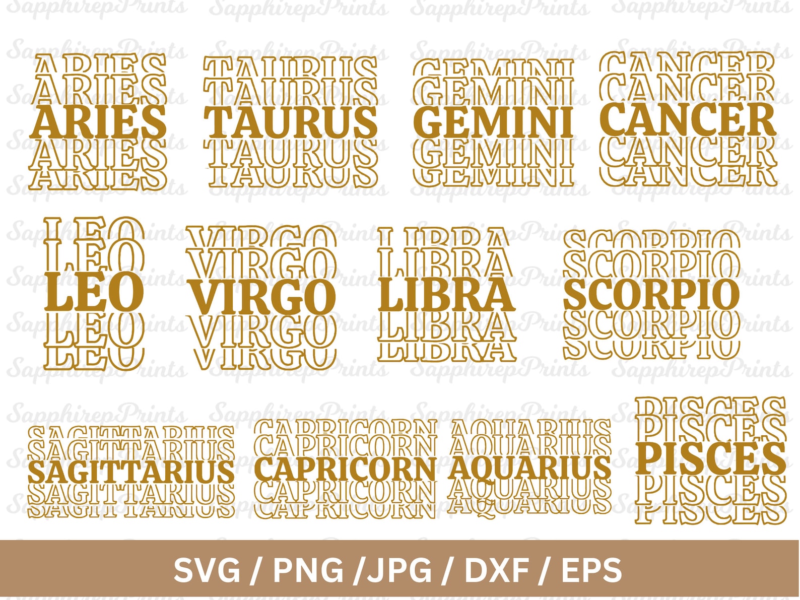 Zodiac Signs Svg Bundle, Astrology Signs Svg, Horoscope Svg ...