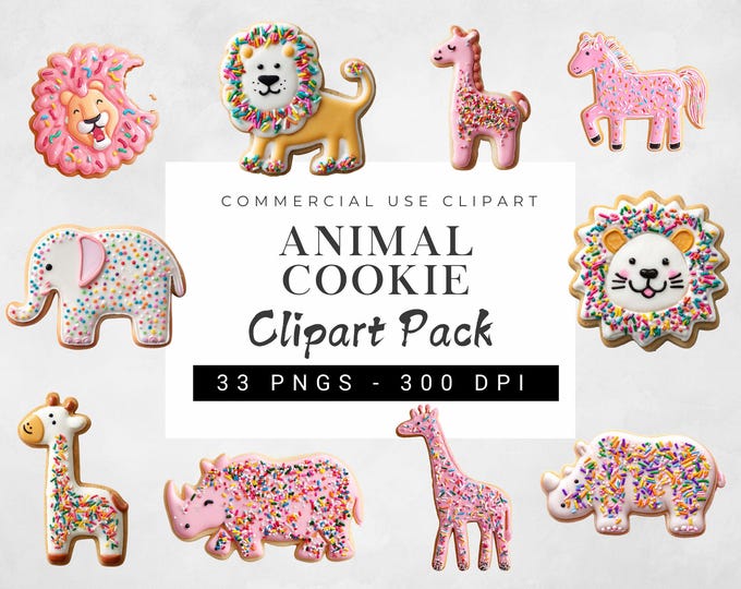 Circus Animal Crackers Clipart - Animal Cookies - SVG PNG - Etsy Canada