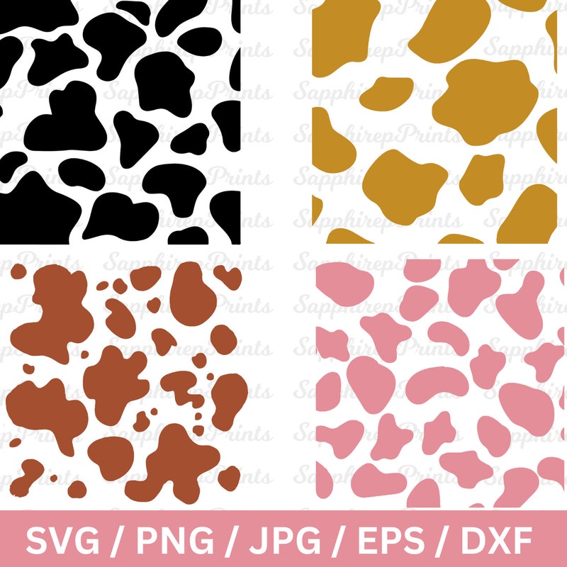 Cow Print Svg - Etsy