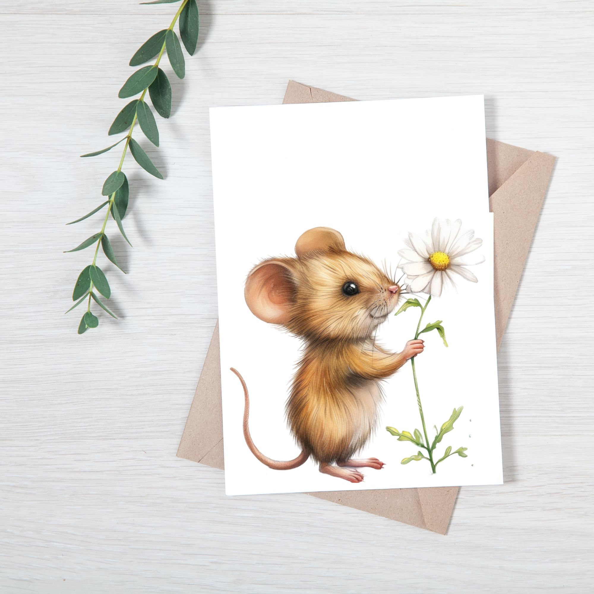 Mouse and Flower Clipart, High Quality JPG - 300 DPI, Mouse With Daisy ...