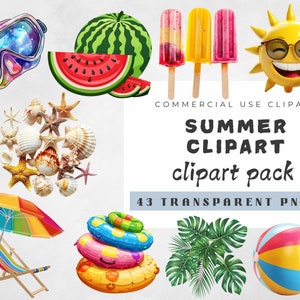 Summer Party Clipart PNG, Cute Pool Party Clipart Bundle, Beach Party ...