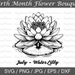 Water Lily Svg, July Birth Flower, Birth Month Flower Bouquet Svg ...