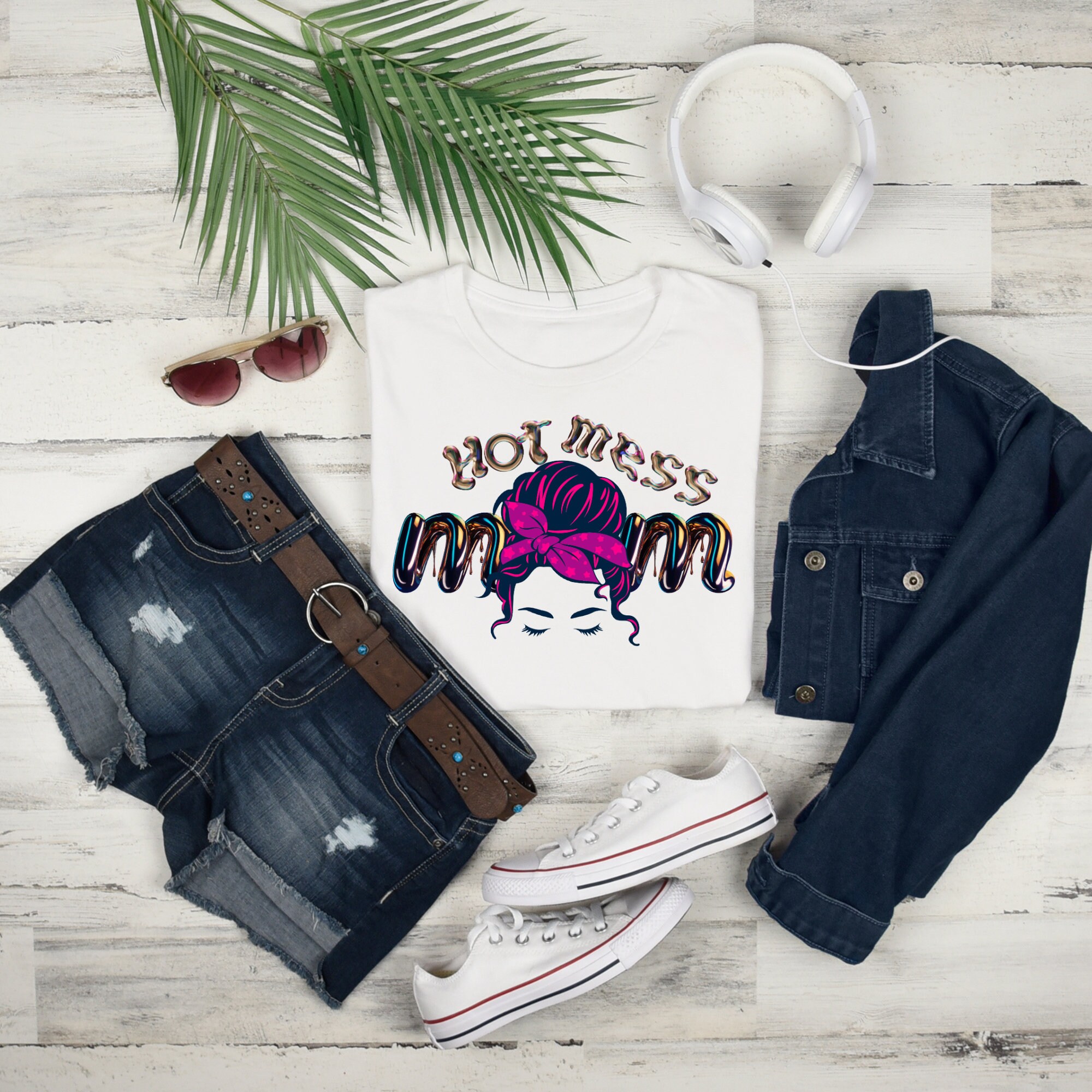 Hot Mess Mom Png Svg Bundle, Messy Bun Png Bundle, Mom Life Png Svg ...