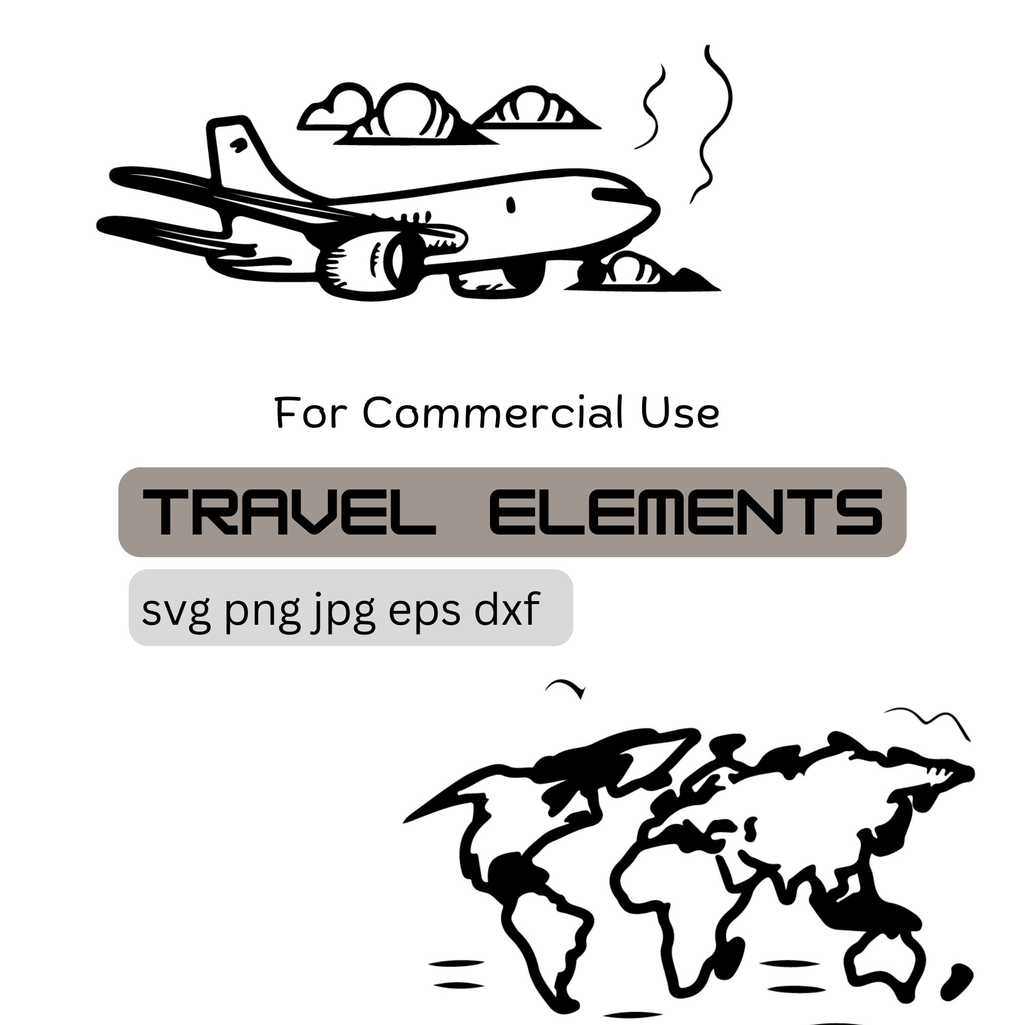 Travel Svg Bundle, Travel Clipart, Airplane Svg, Adventure Svg ...