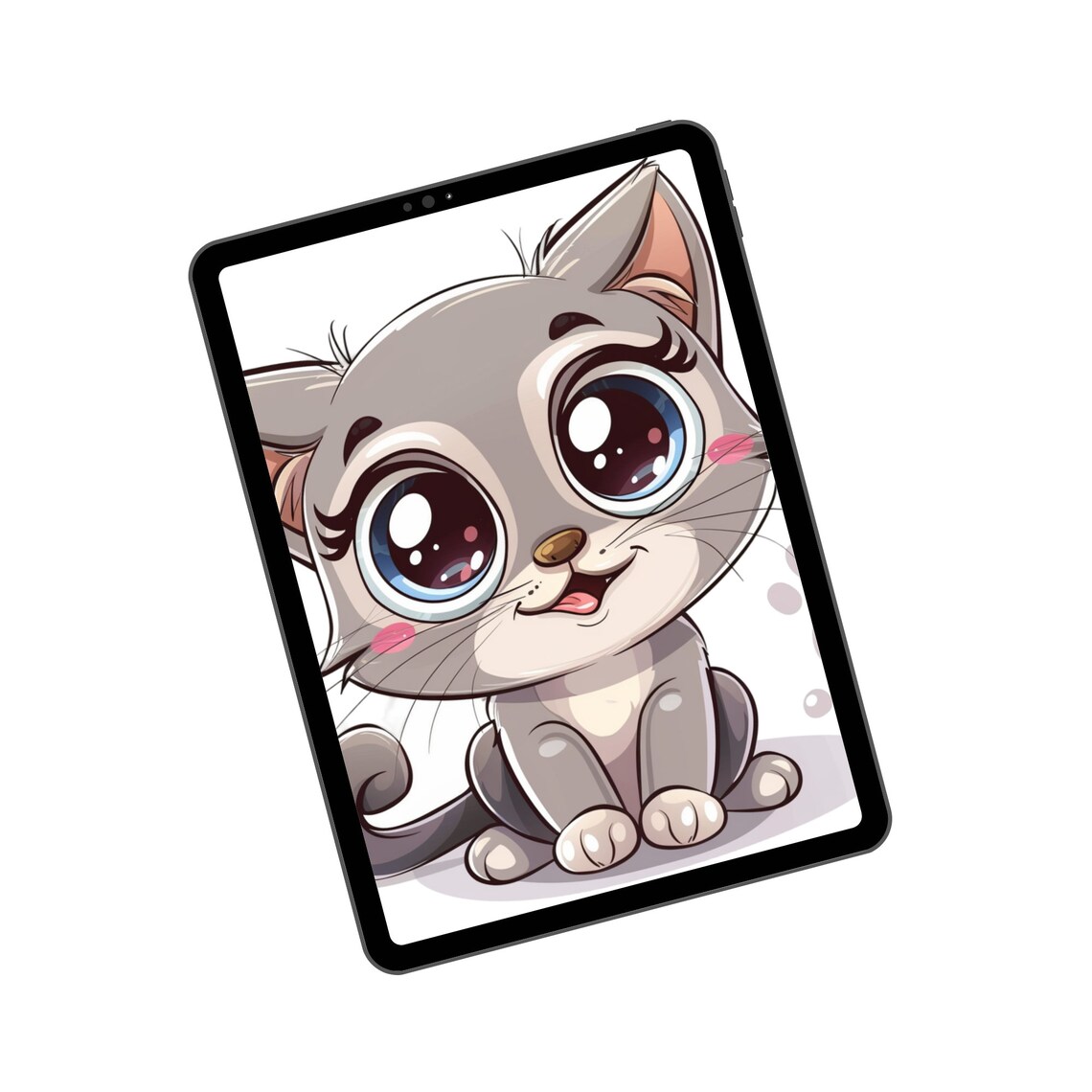 Cute Kitten Clipart, Kawaii Cat Clipart, Cat Kitten Illustrations ...