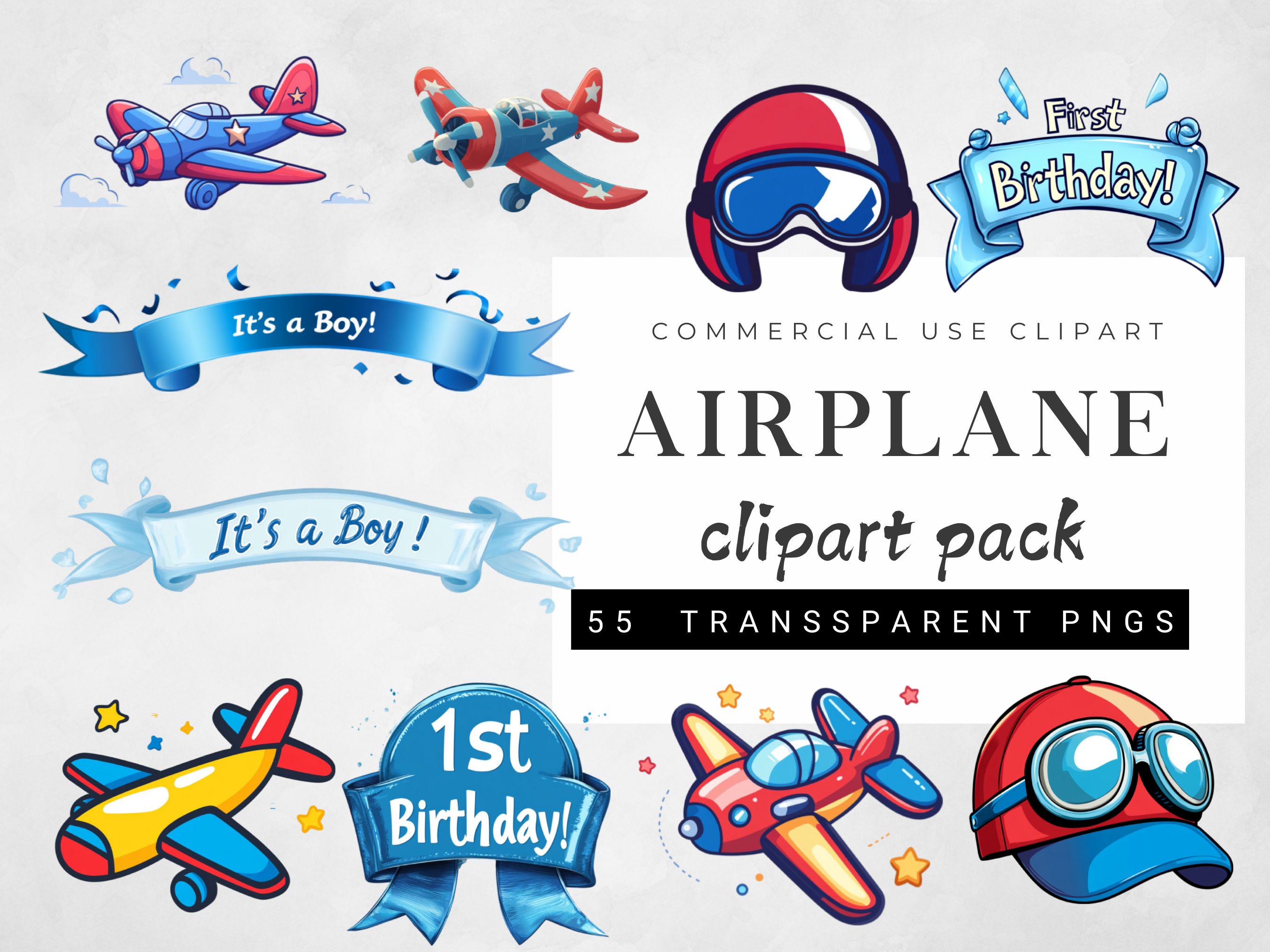 Airplane Clipart Bundle, Pilot Clipart, Aviator Clipart, Plane Clip Art ...