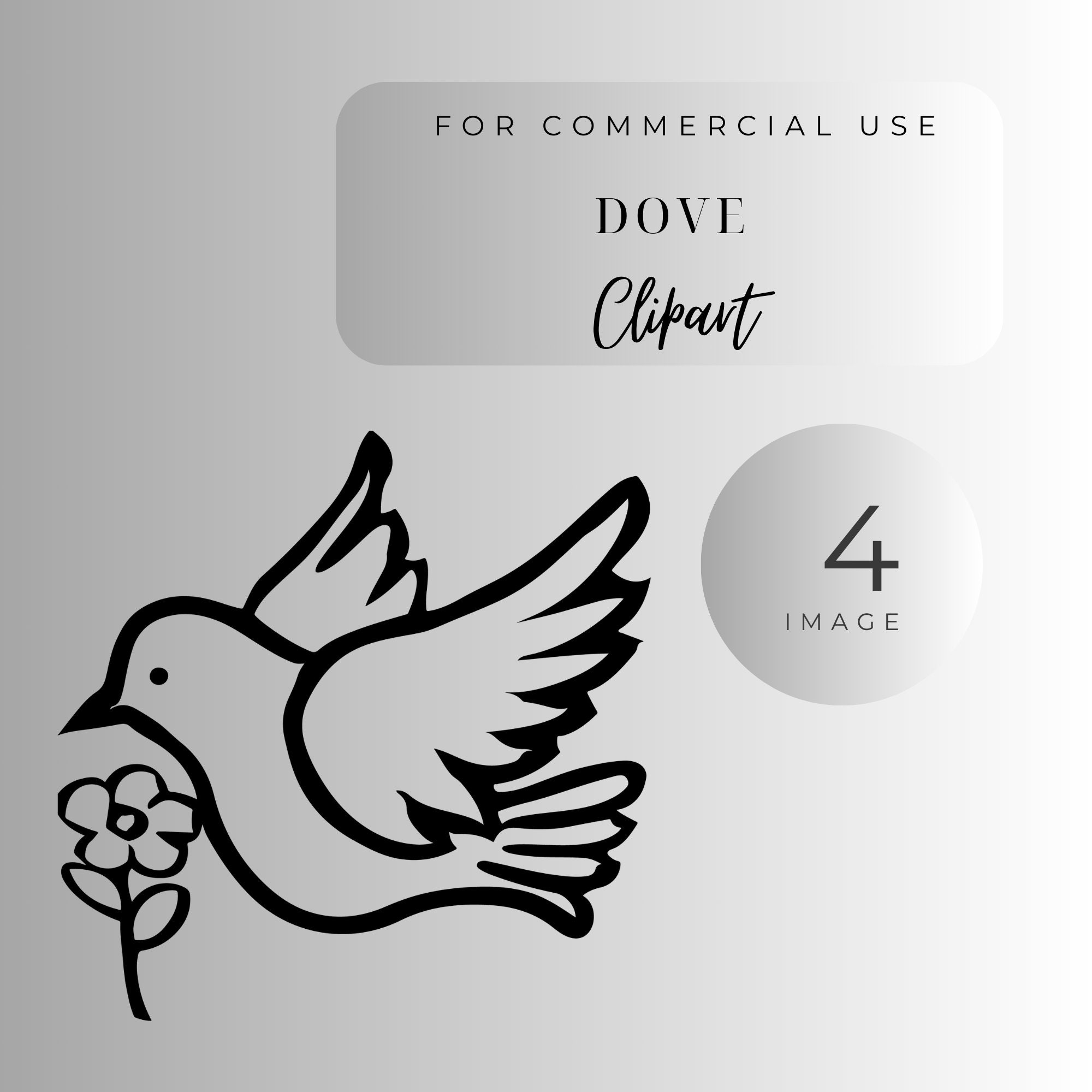 Pigeon Bundle Svg, Dove Svg, Dove Silhouette, Dove With Olive Branch ...