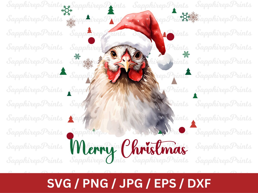 Christmas Chicken Svg, Merry Chicken Svg, Funny Chicken Svg, Farm ...