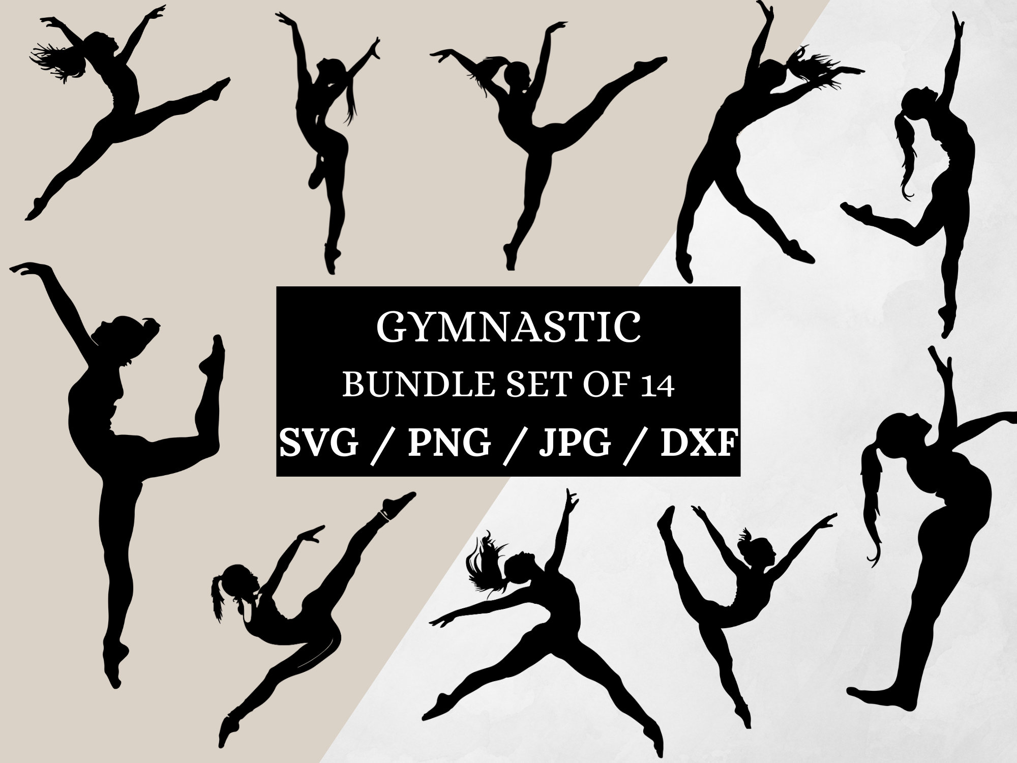 Gymnast Svg Cutting Files, Gymnastics Image Silhouette, Sport Athlete ...