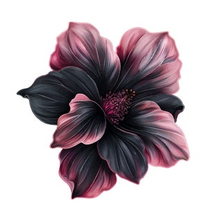 Watercolor Gothic Floral Clipart, Magical Gothic Flowers Clip Art, Dark ...