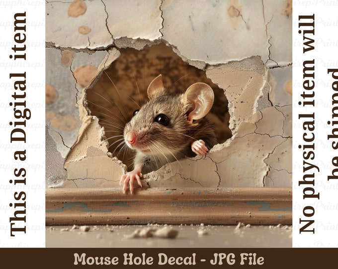 Mouse Home Funny Wall Decal SVG Bundle, Mouse Hole SVG, , Skirting ...