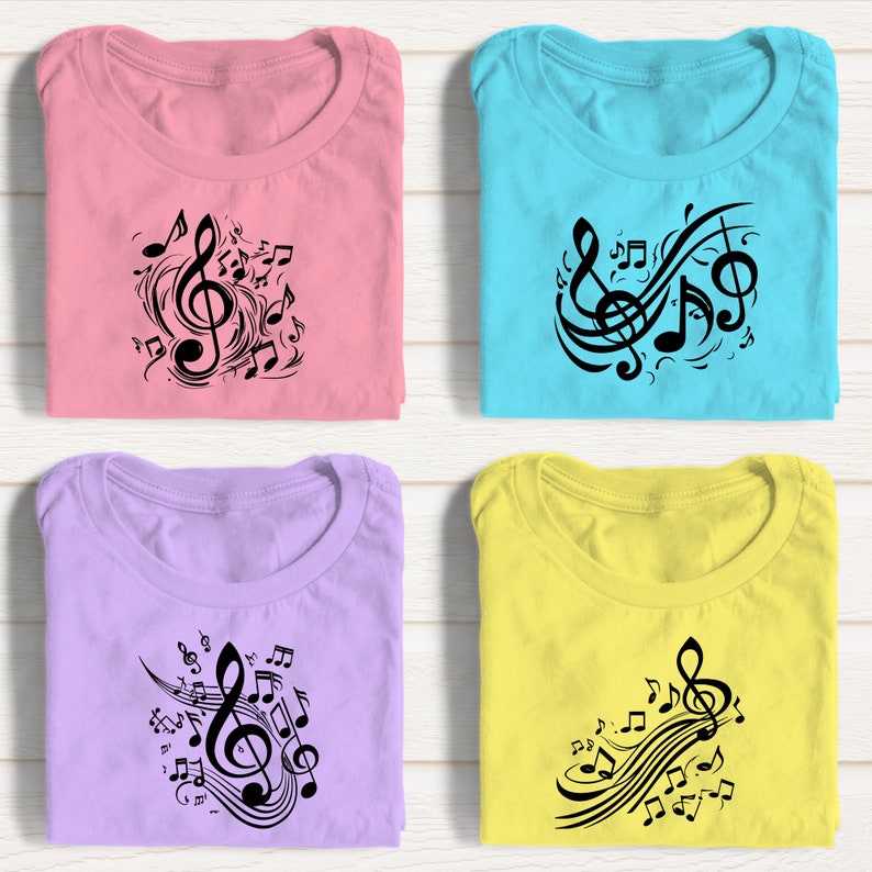 Musical Notes Svg Bundle, Musical Notes Clipart, Music Notes Svg, Music ...