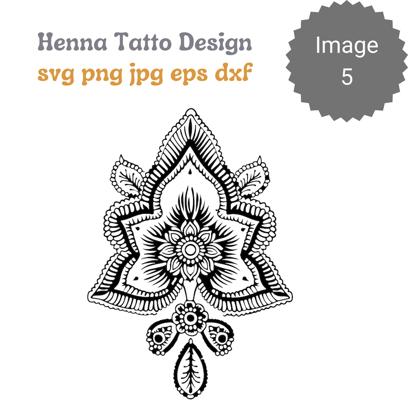 Henna Tattoo Designs, Mehndi Design in Black Svg Png, Mehndi Svg File ...