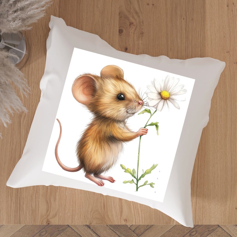 Mouse and Flower Clipart, High Quality JPG - 300 DPI, Mouse With Daisy ...
